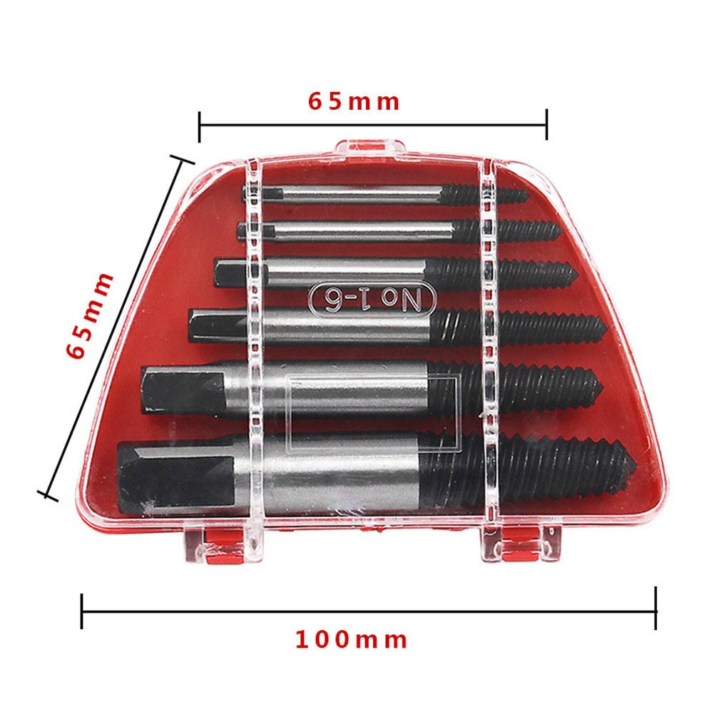 Set 6 extractoare suruburi, Negru/Argintiu - eMAG.ro
