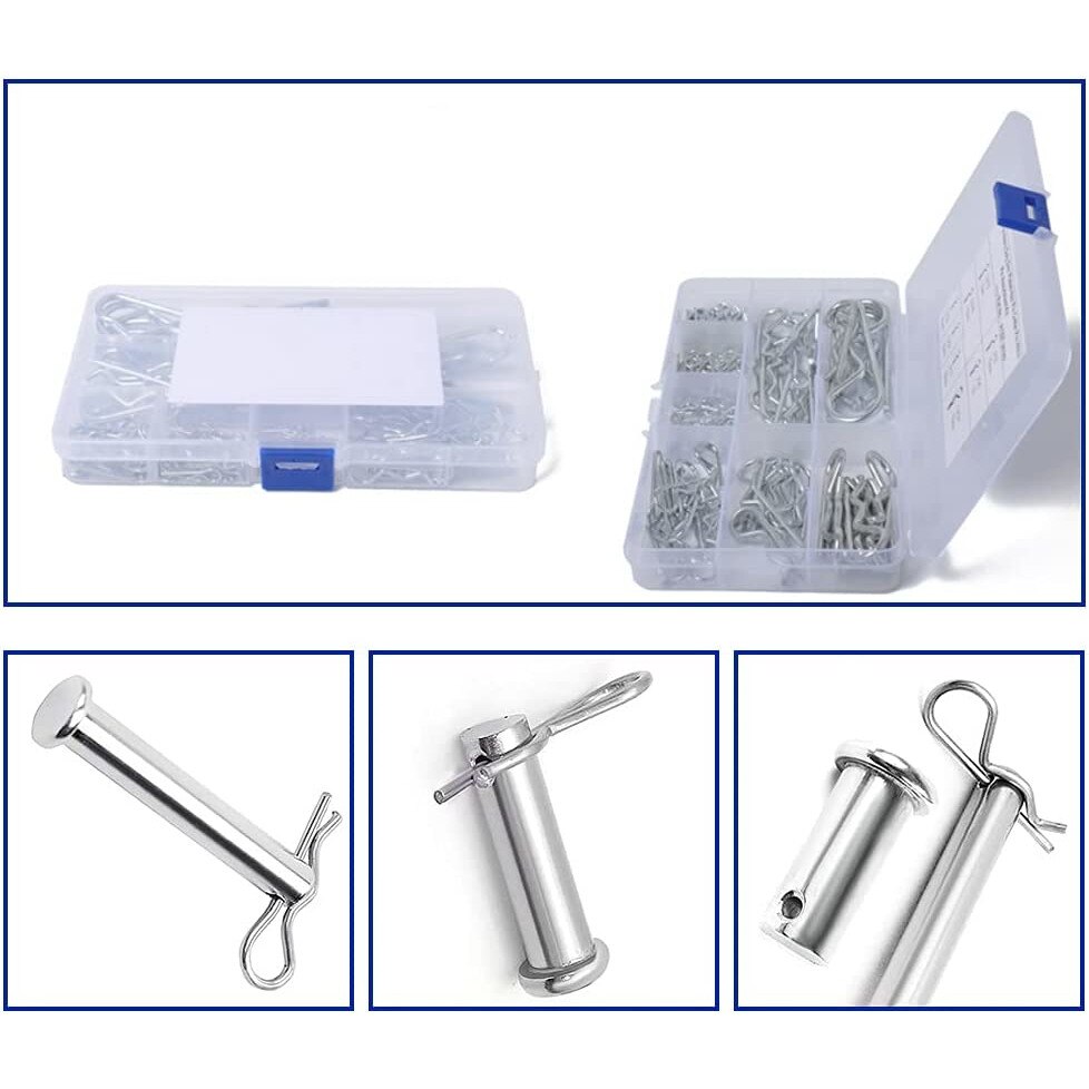 Set 125 Stifturi de prindere, Otel, Argintiu - eMAG.ro