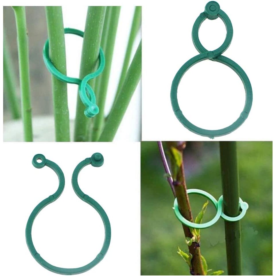 Set 200 cleme de sustinere a plantelor, Plastic, 4 cm, Verde - eMAG.ro
