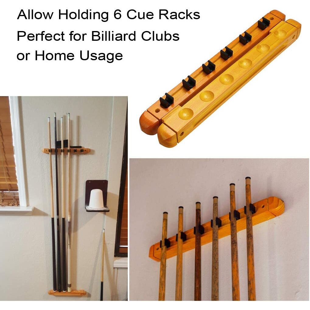 Set 6 suporturi pentru tacuri de biliard, Lemn, 39 cm, Bej - eMAG.ro