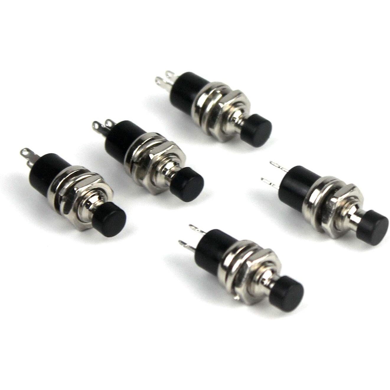 Set 5 intrerupatoare cu buton, 250V, 2A, Negru - eMAG.ro