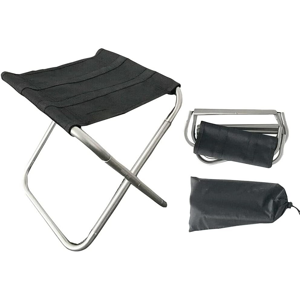 Scaun camping pliabil, Aluminiu, Cu sac depozitare, Impermeabil, 24 x ...