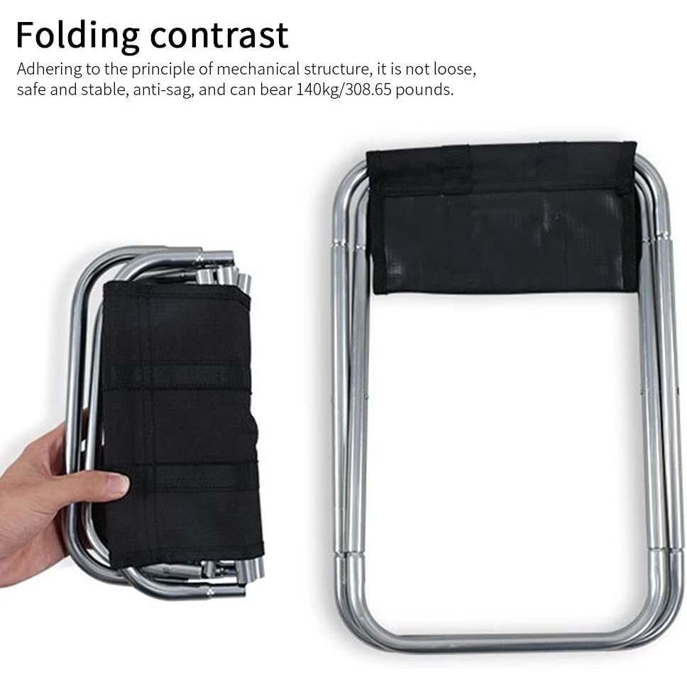 Scaun camping pliabil, Aluminiu, Cu sac depozitare, Impermeabil, 24 x ...
