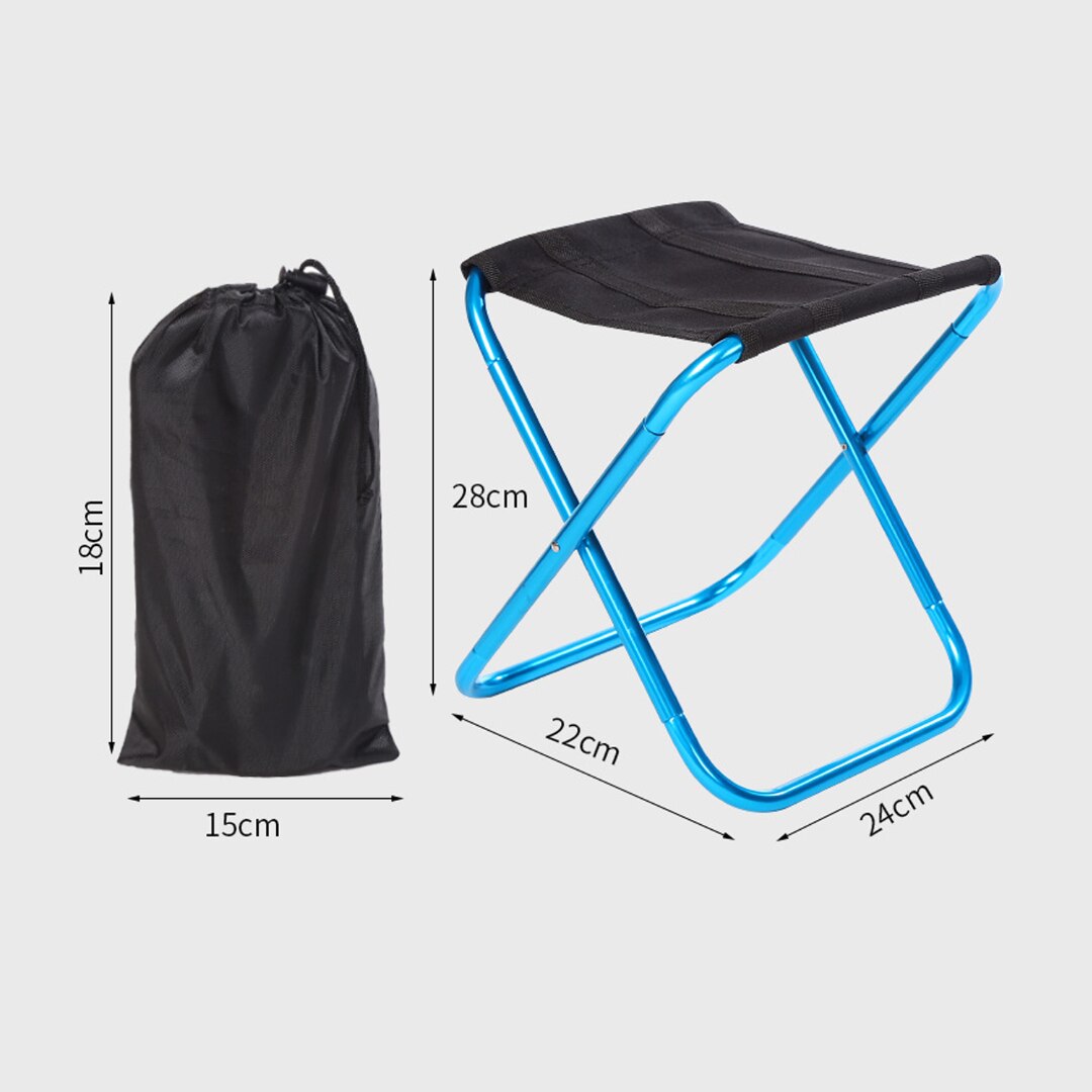 Scaun camping pliabil, Aluminiu, Cu sac depozitare, Impermeabil, 24 x ...