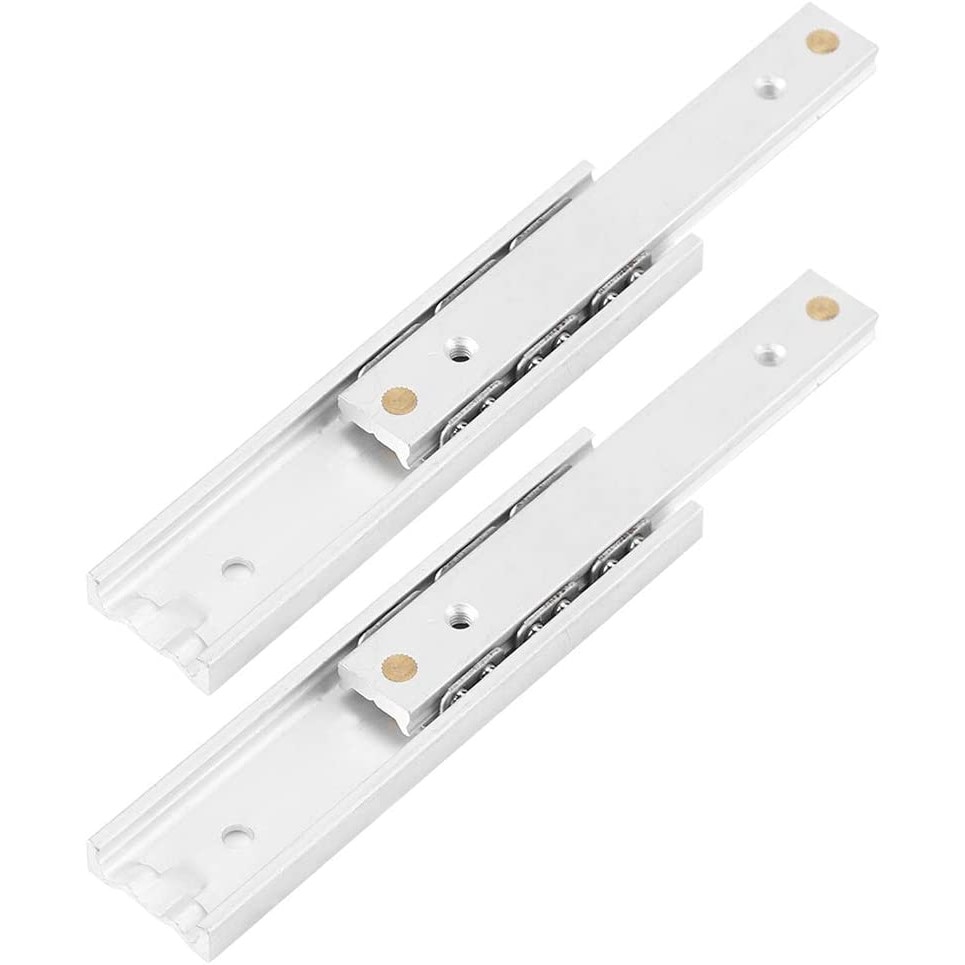 2 buc. Glisiere pentru sertar cu rulment cu bile, aliaj de aluminiu ...