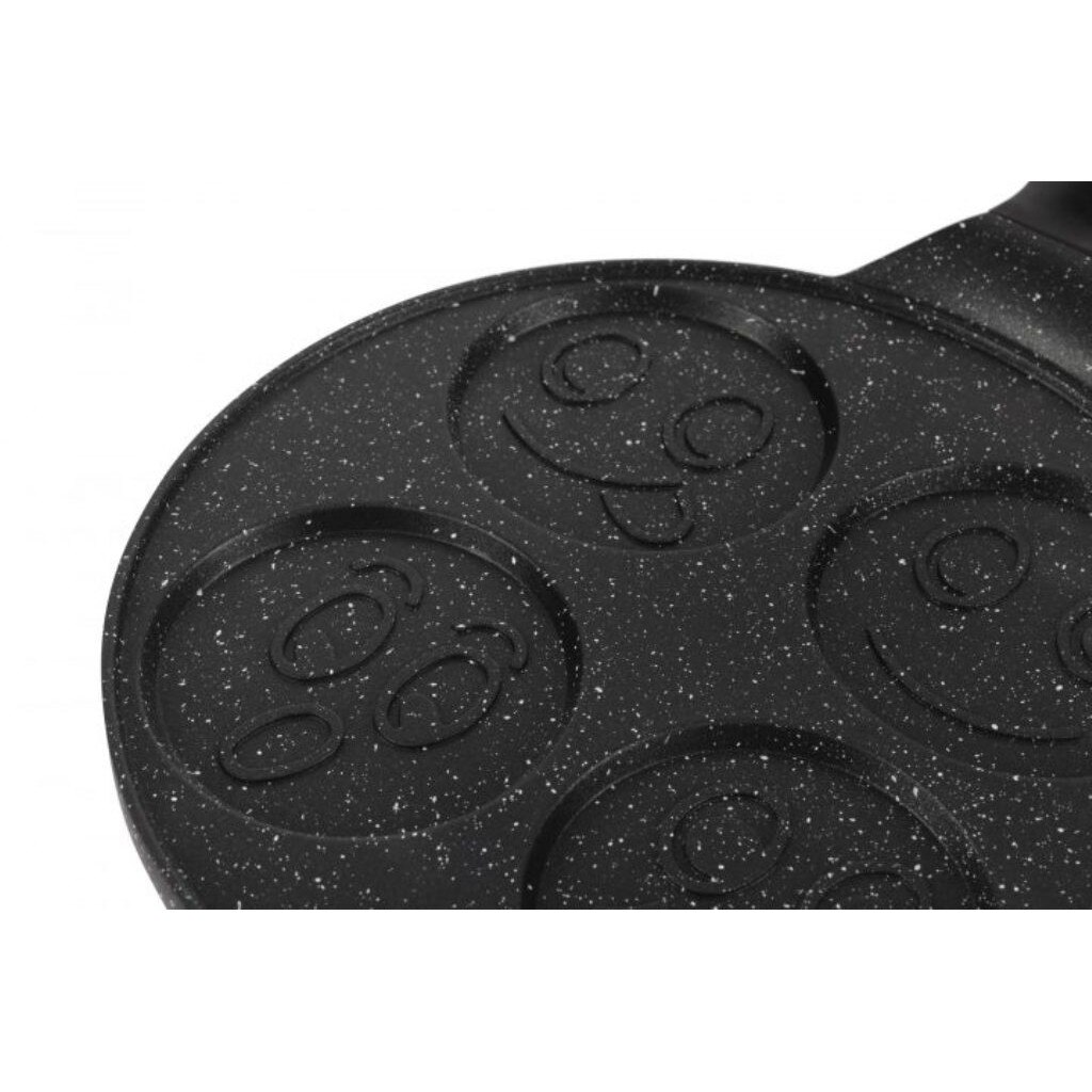 Tava 27 cm pentru crepe si clatite 4 locuri cu strat de marmura de trei ...