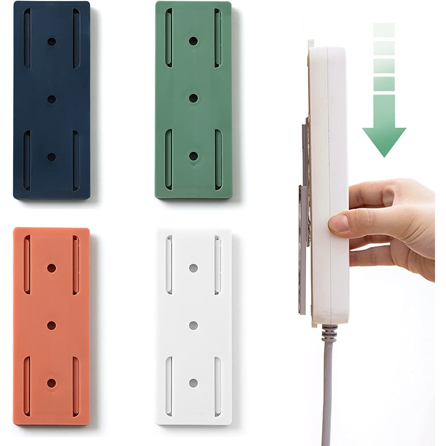 Suporturi de perete pentru prize de alimentare, Polipropilena, 4 bucati ...