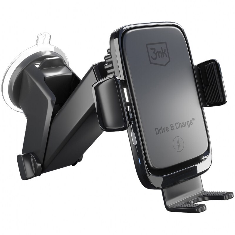 Incarcator Auto Wireless 3MK, Drive&Charge, Quick Charge, 15W, Negru ...