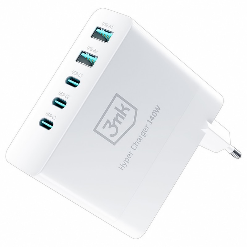 Incarcator Retea 3MK, Hyper Charger GaN, Quick Charge, 140W, 2 X USB ... Incarcator Retea 3MK, Hyper Charger GaN, Quick Charge, 140W, 2 X USB ...