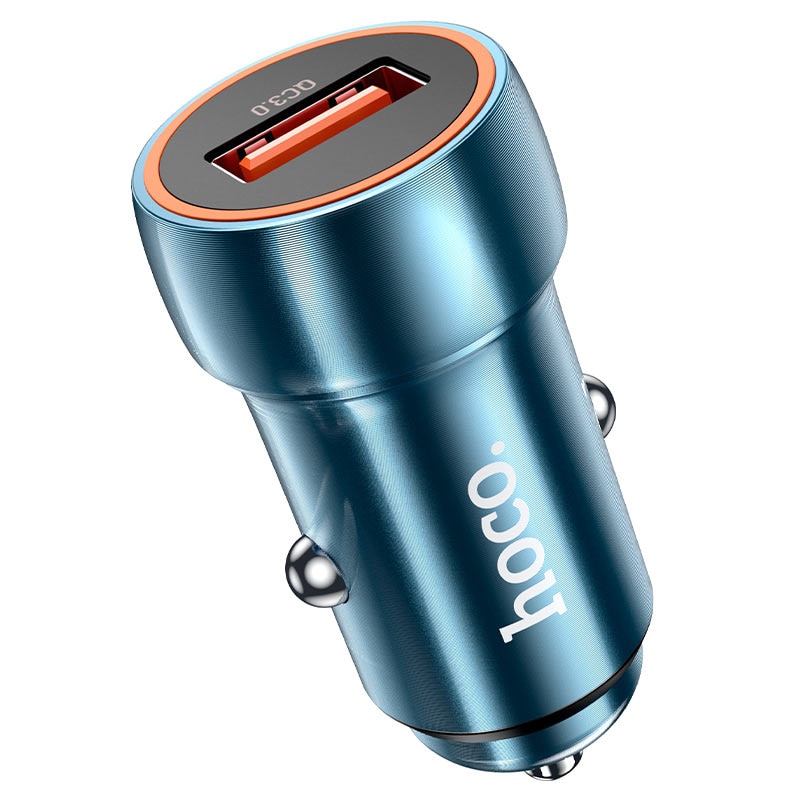 Зарядно устройство за автомобил HOCO, Z46 Blue shield, Quick Charge ...