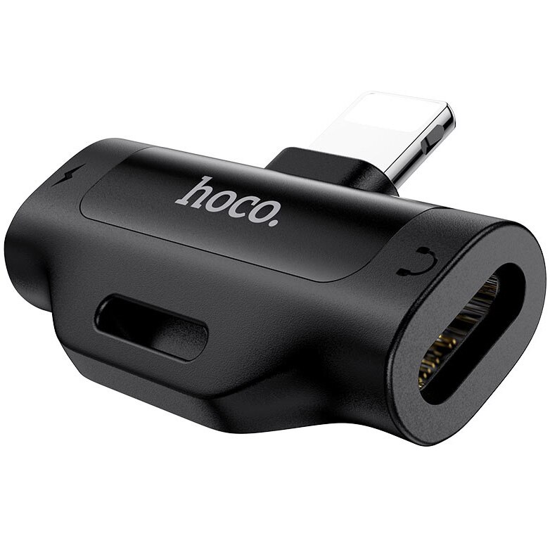 Adaptor Audio HOCO, LS31, tip Lightning / tip Lightning, Negru - eMAG.ro