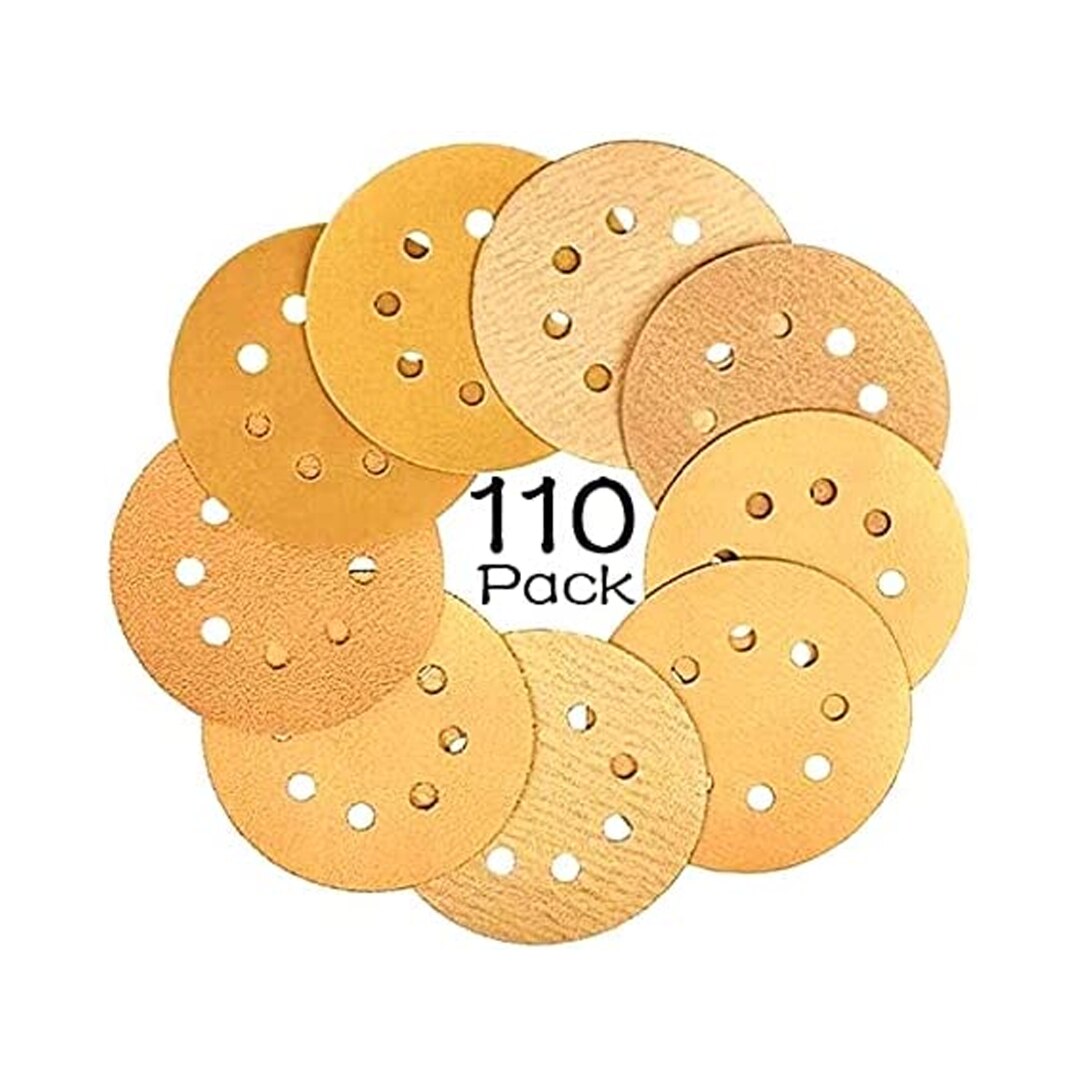 Set 110 discuri de slefuit, 125 mm, 60/80/100/120/150/180/240/320/400 ...