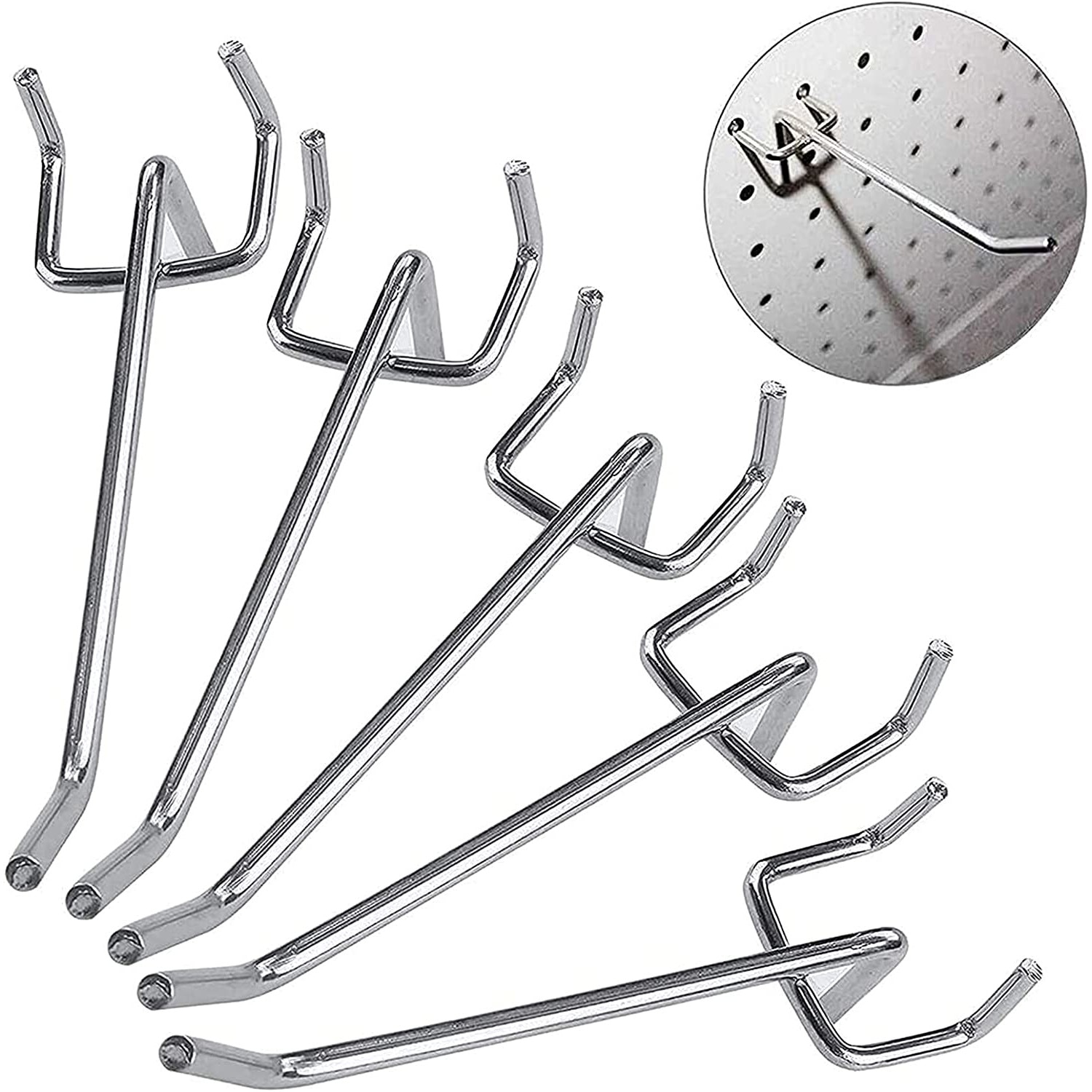 Set 60 carlige pentru rafturi, Otel carbon, Sarcina maxima 1.5 Kg ...