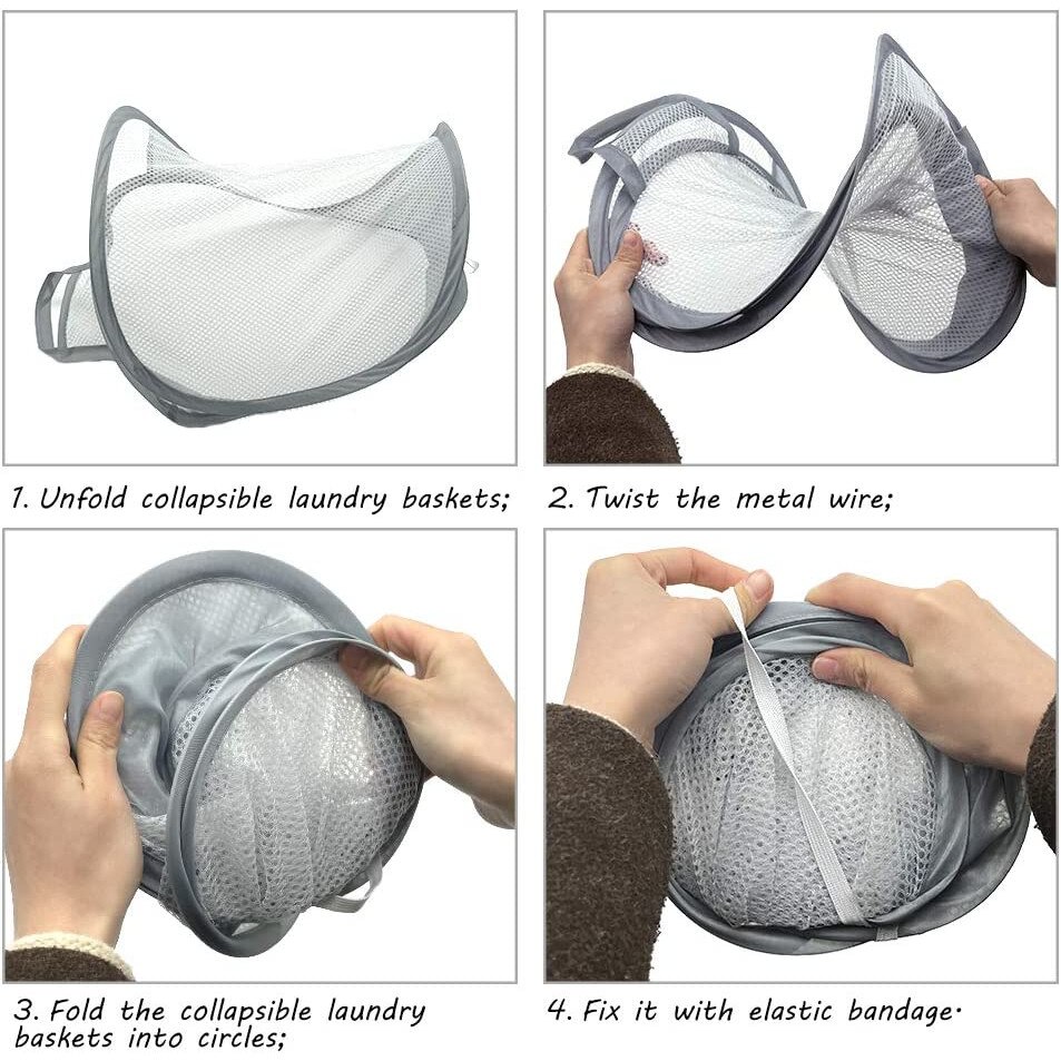 Set 2 cosuri de rufe, Textil, Alb/Gri - eMAG.ro