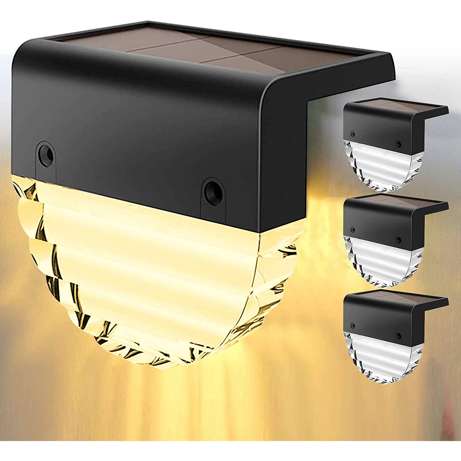 Set 4 lampi solare pentru gradina, LED, ABS, Negru - eMAG.ro