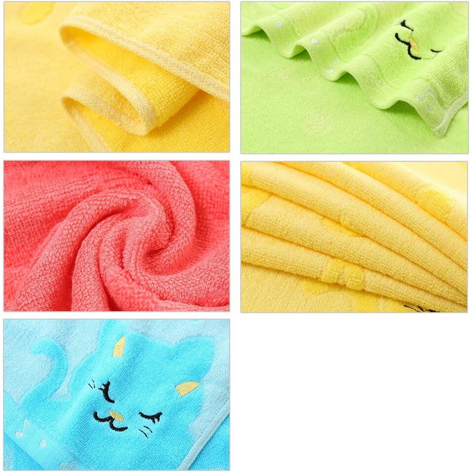 Set 4 prosoape copii, Textil, 25 x 50 cm, Multicolor - eMAG.ro