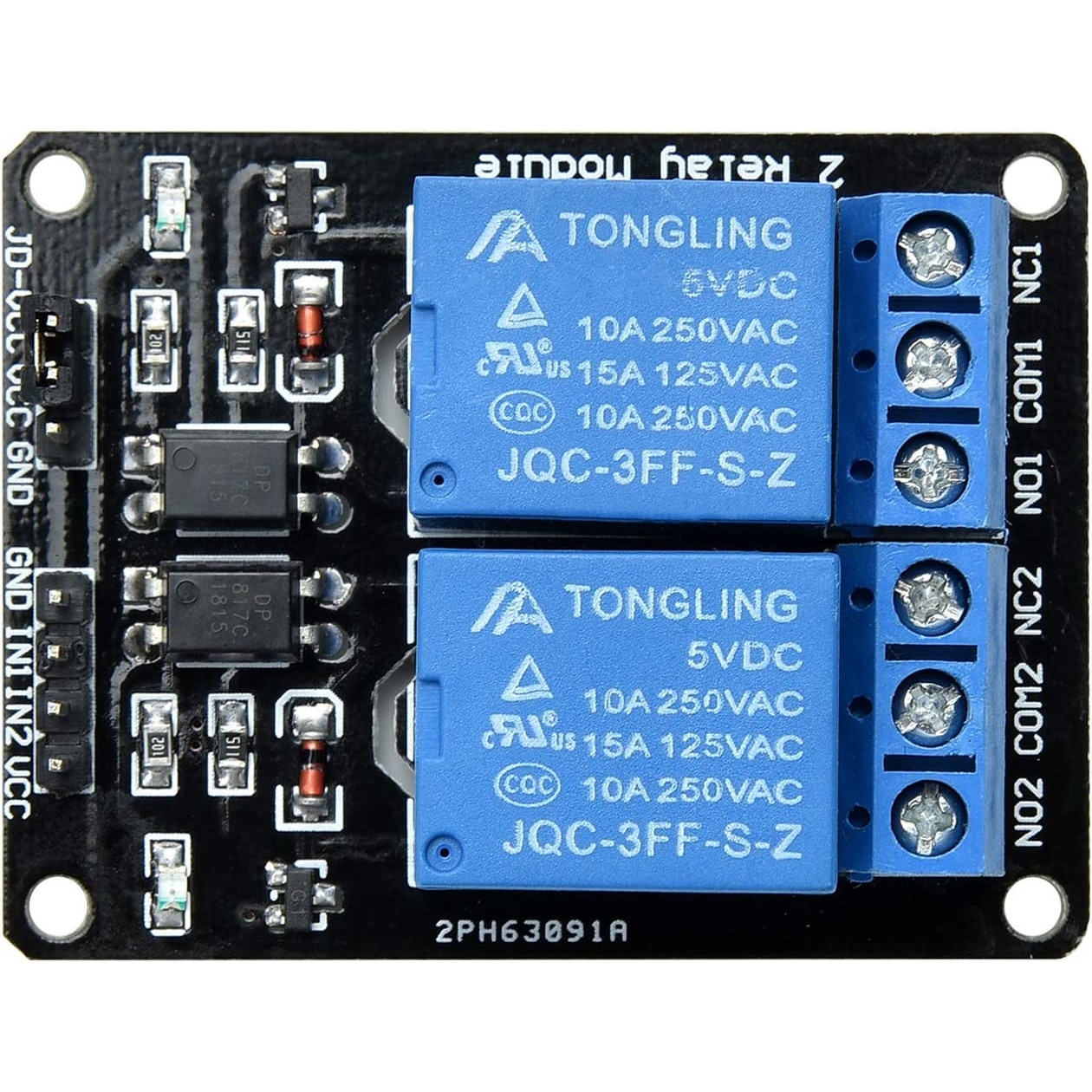 Modul releu, 2 canale, 250V, 10A - eMAG.ro