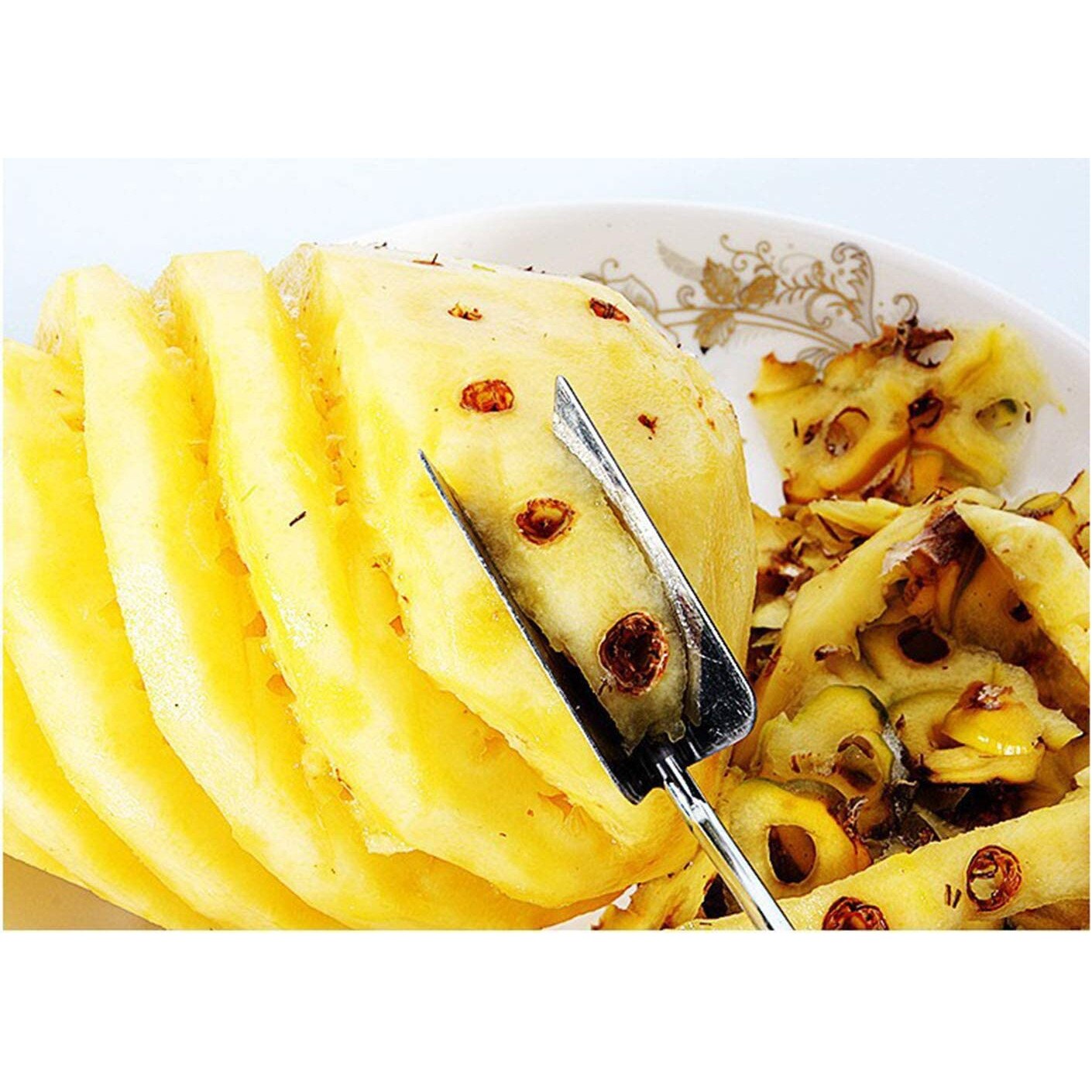 Cutit pentru ananas, Inox, 17 cm, Maro/Argintiu - eMAG.ro