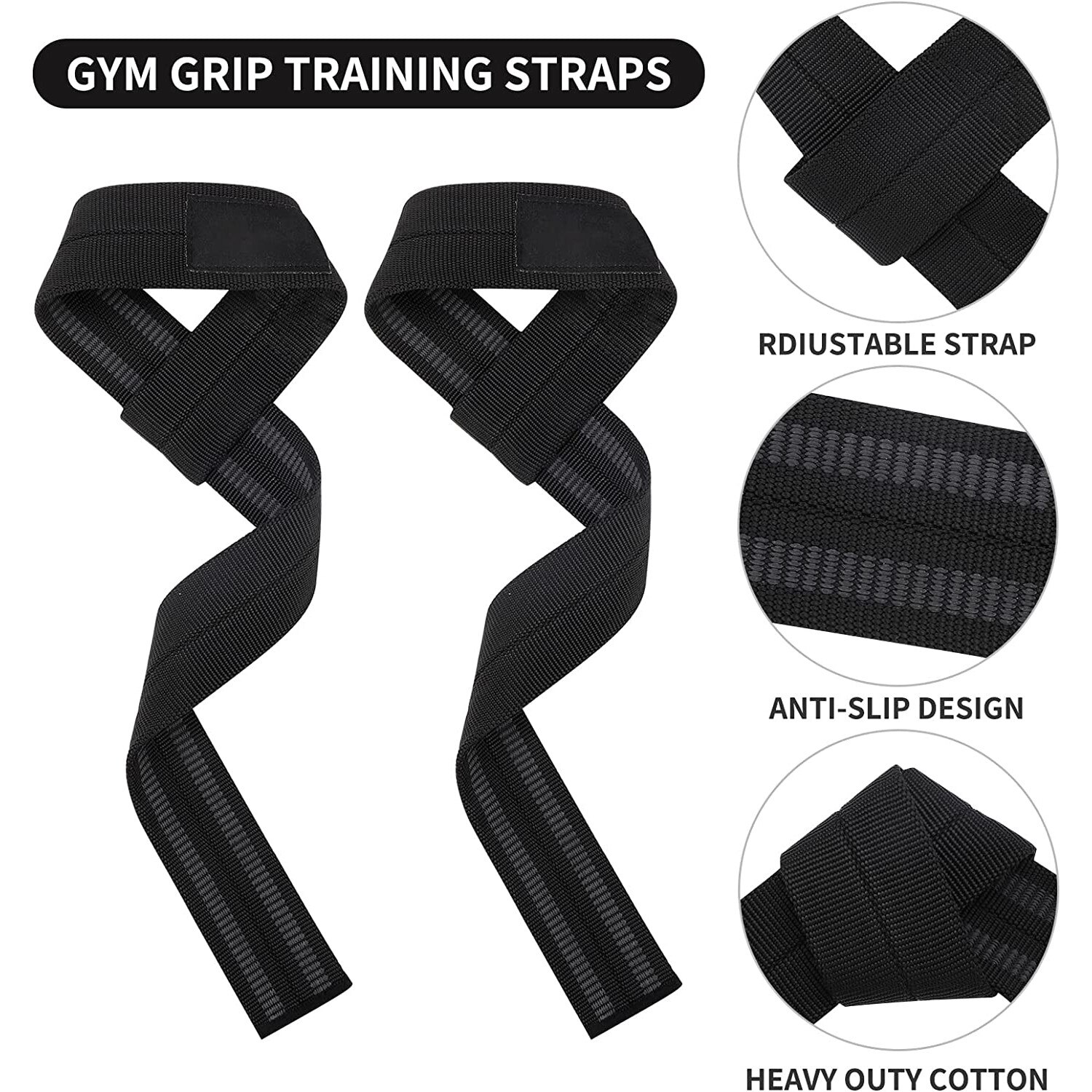 Set 2 cureaua pentru haltere, Neopren, 62cm, Negru - eMAG.ro
