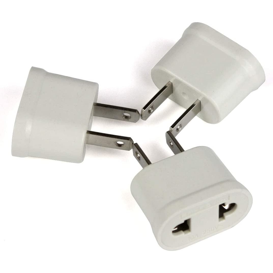 Set 2xadaptor priza, European/American, 250V, Alb - eMAG.ro