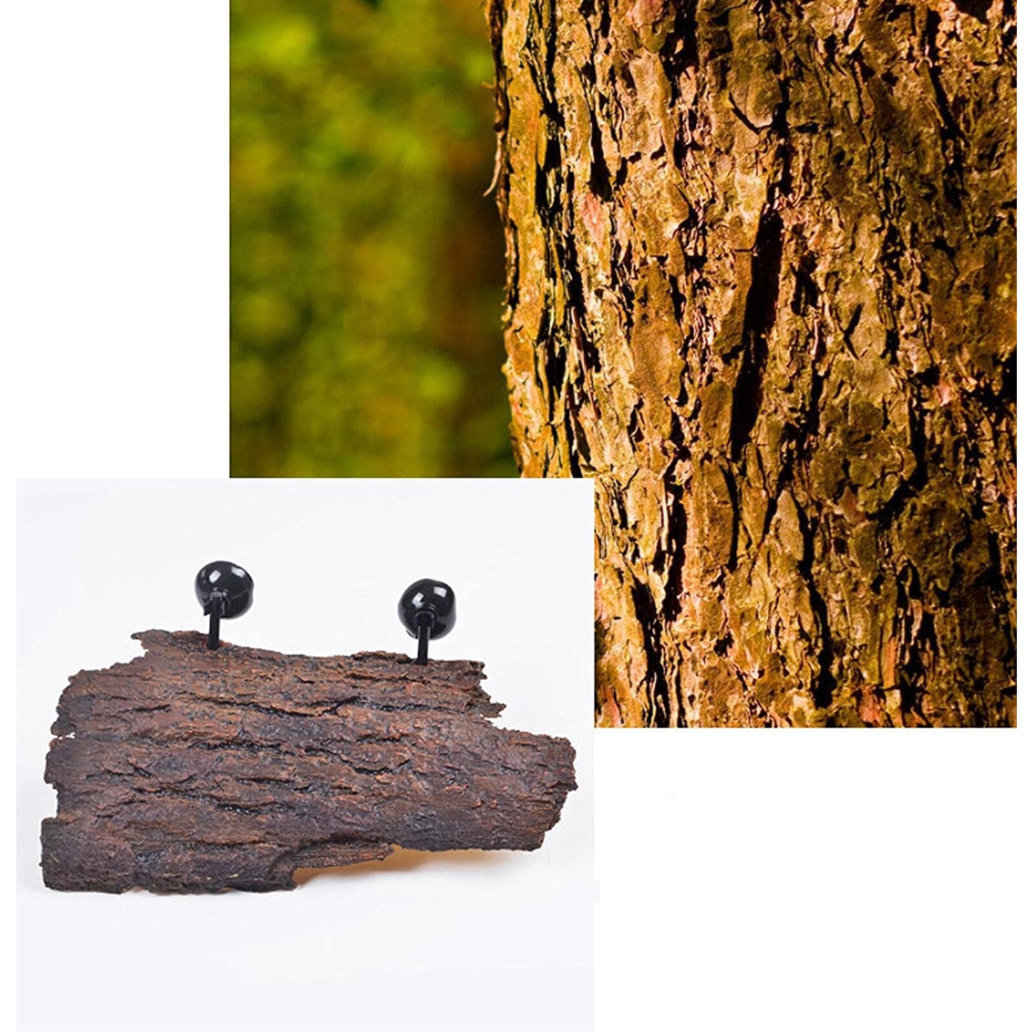 Suport pentru broaste testoase si reptile, Rasina, 23x12.5cm, Maro ...