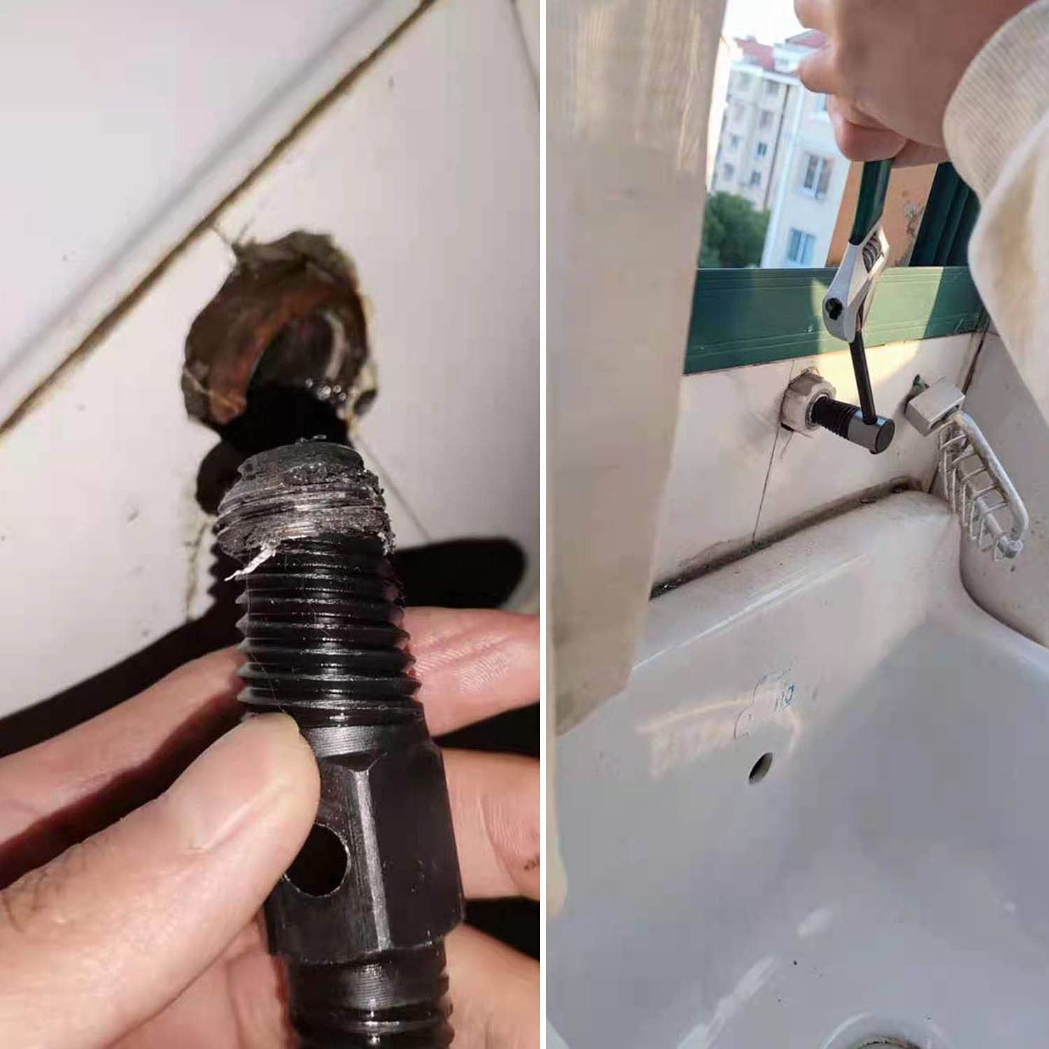 Extractor cu surub cu cap dublu, Otel, Negru - eMAG.ro