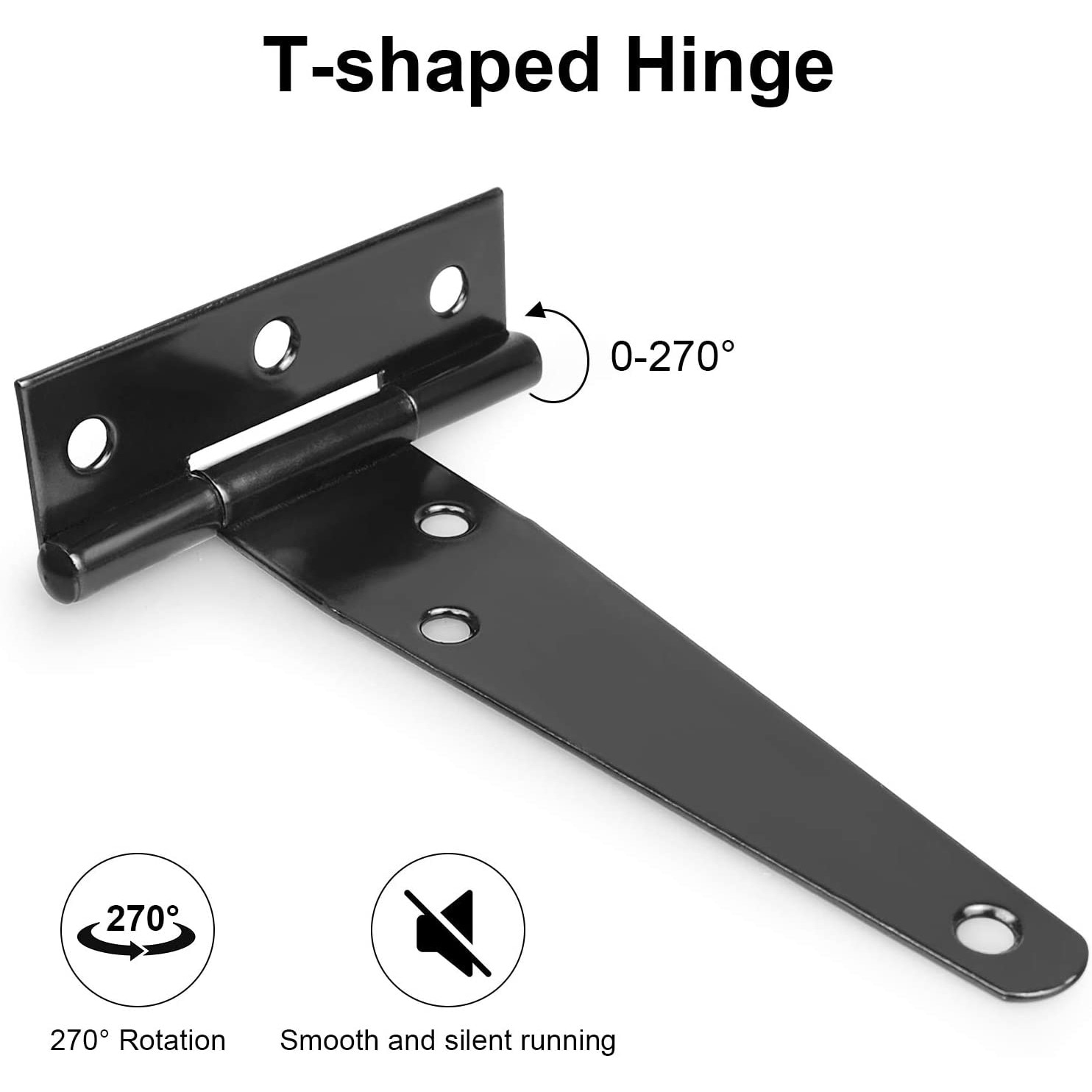 Set 2 balamale usa, Metal, 123 x 63 mm, Negru - eMAG.ro