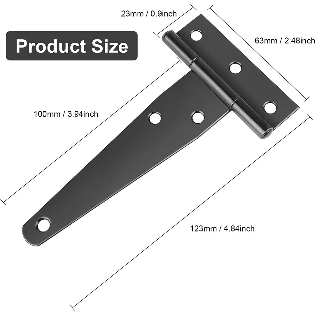 Set 2 balamale usa, Metal, 123 x 63 mm, Negru - eMAG.ro