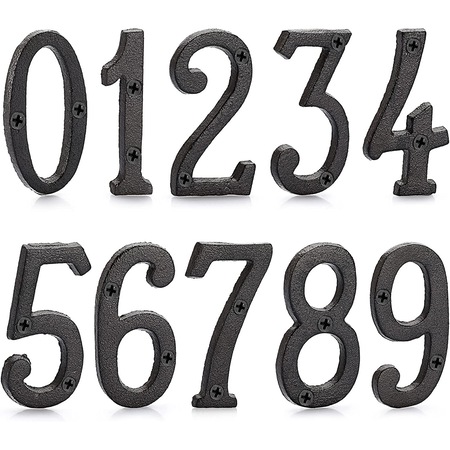 Set numere usa, 0-9, 10 numere, Fier, Negru - eMAG.ro