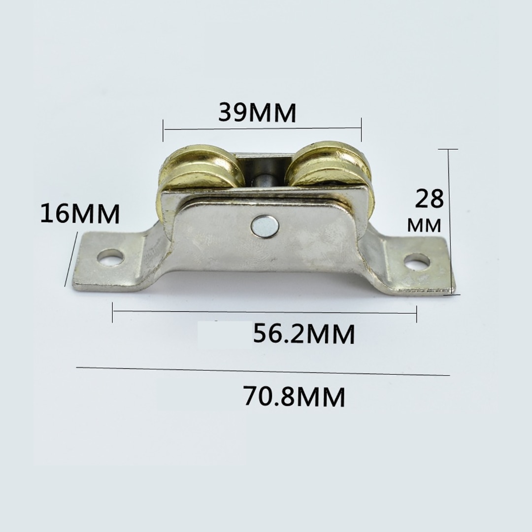 Set 2 roti usi glisante, Metal, 56 mm, Argintiu - eMAG.ro