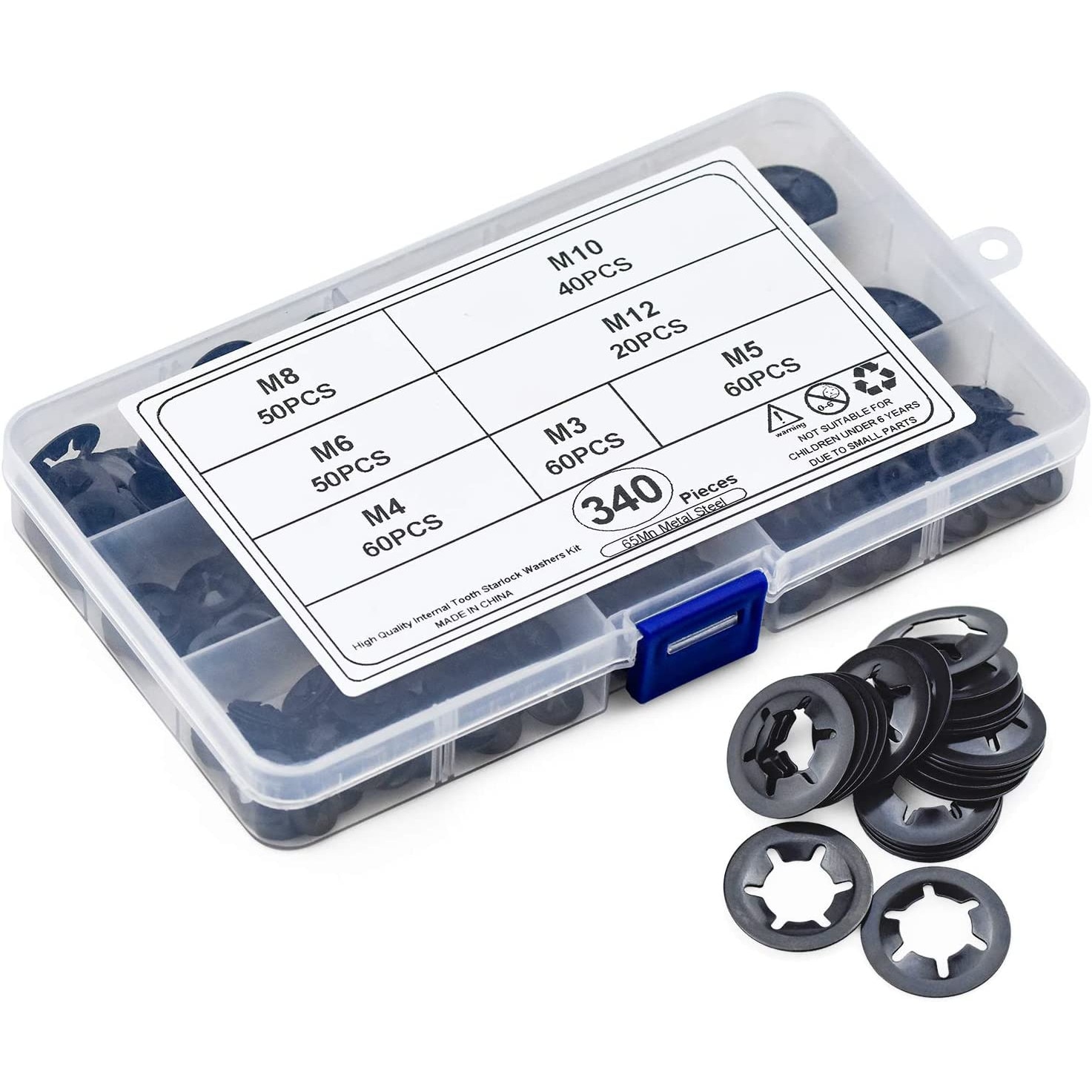 Set de 340 saibe, Otel, Negru - eMAG.ro