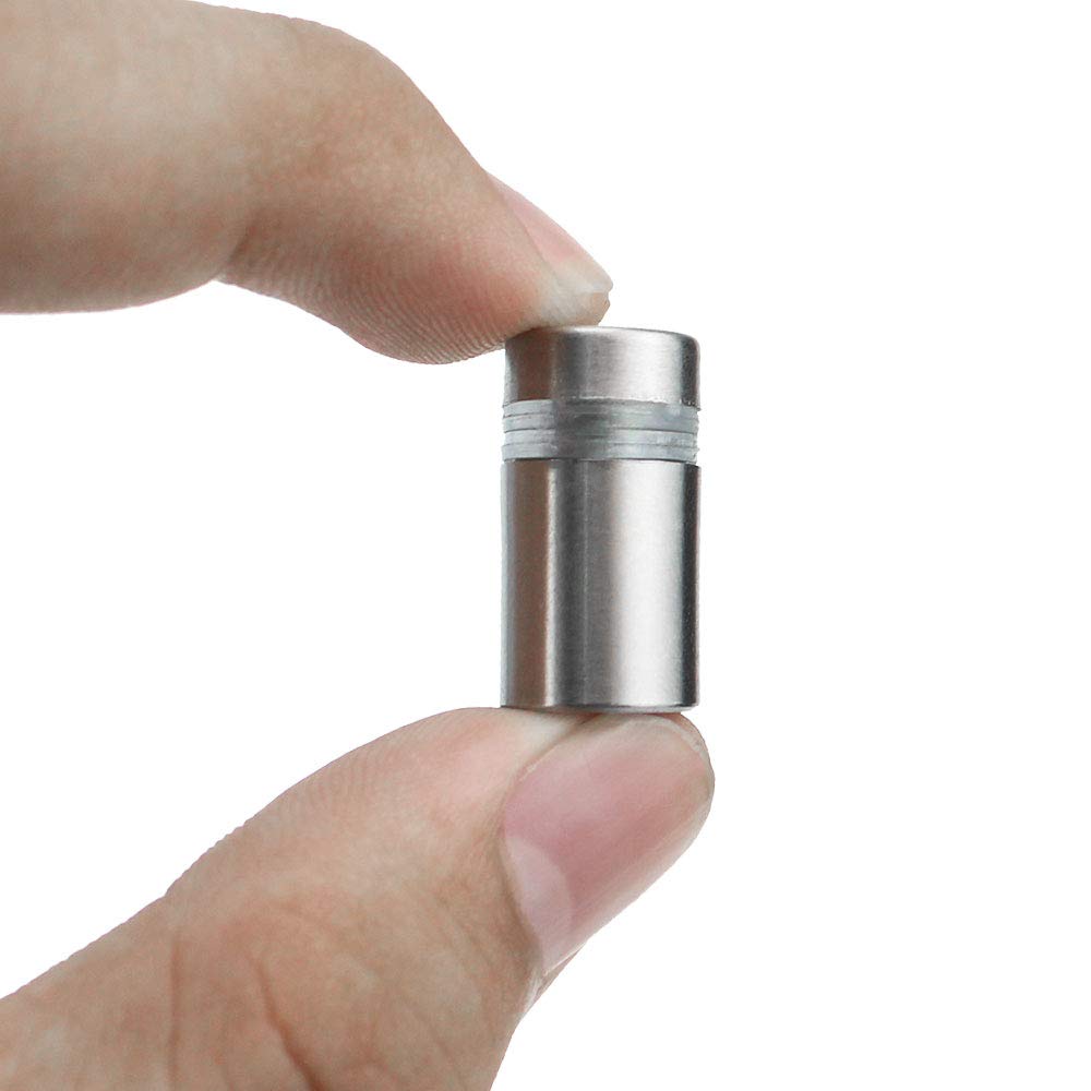 Set 16 suruburi fixare sticla, INOX, 12x20 mm, Argintiu - eMAG.ro