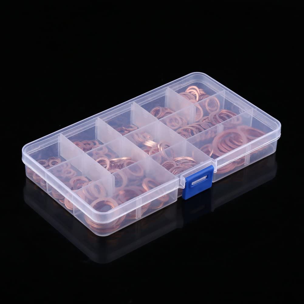 Set 280 de garnituri, Cupru, 12 dimensiuni, Auriu - eMAG.ro