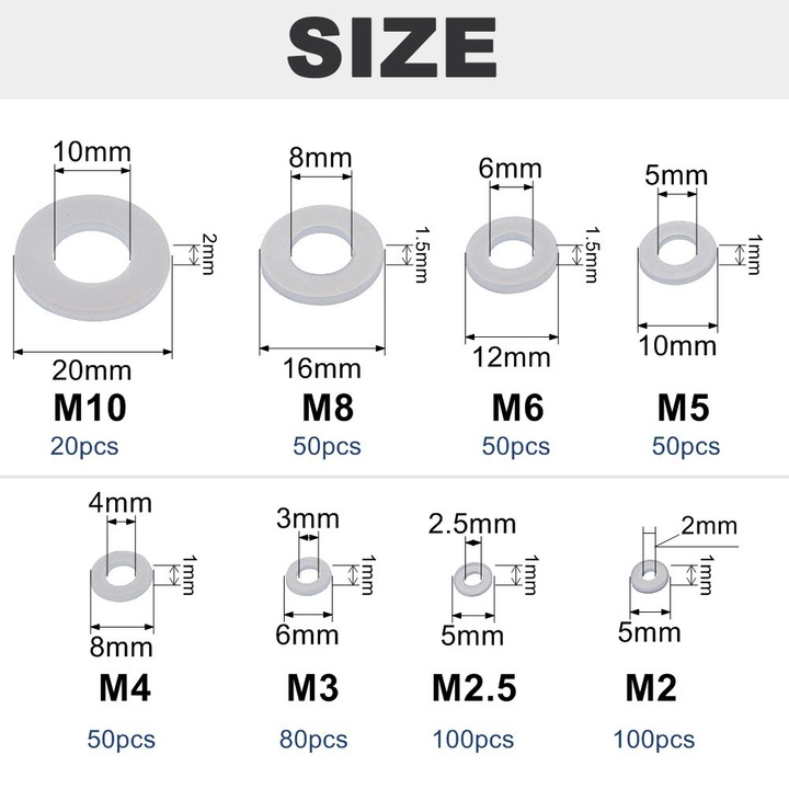 Set 500 saibe, Nylon, Alb - eMAG.ro
