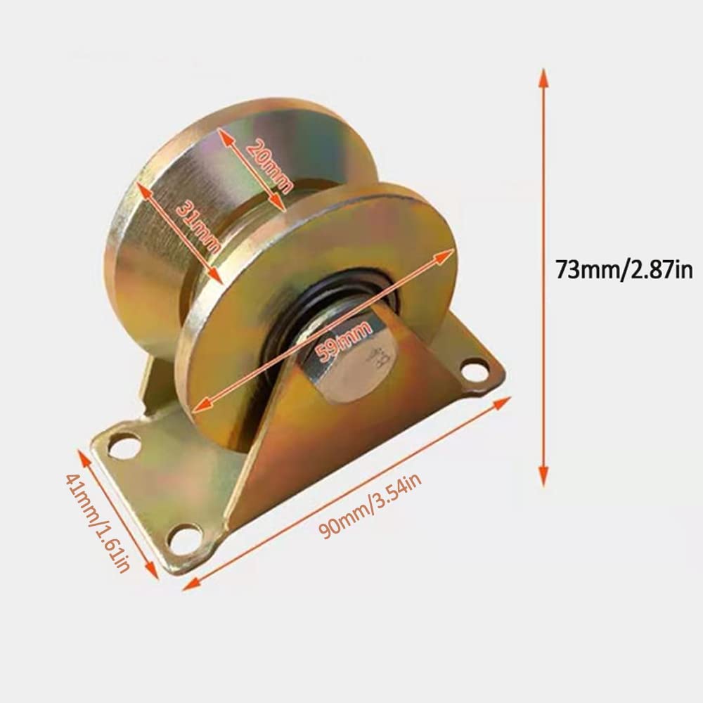 Set 2 roti porti culisante, Greutate maxima 310 Kg, Auriu - eMAG.ro