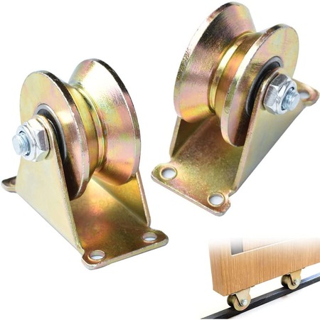 Set 2 roti porti culisante, Greutate maxima 310 Kg, Auriu - eMAG.ro