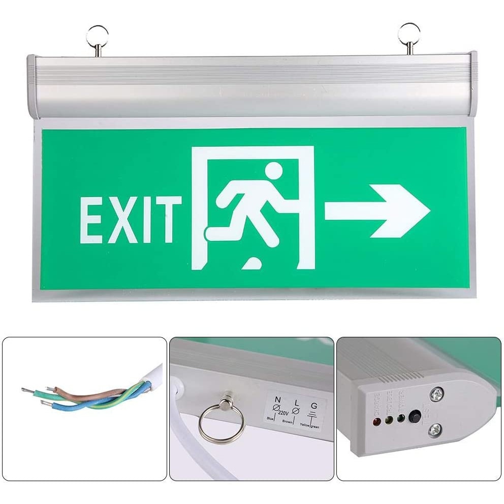 Indicator iesire de urgenta, Acril, Lumina LED, 200 x 360 mm, Verde ...