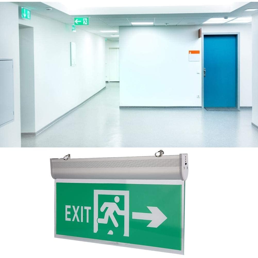 Indicator iesire de urgenta, Acril, Lumina LED, 200 x 360 mm, Verde ...