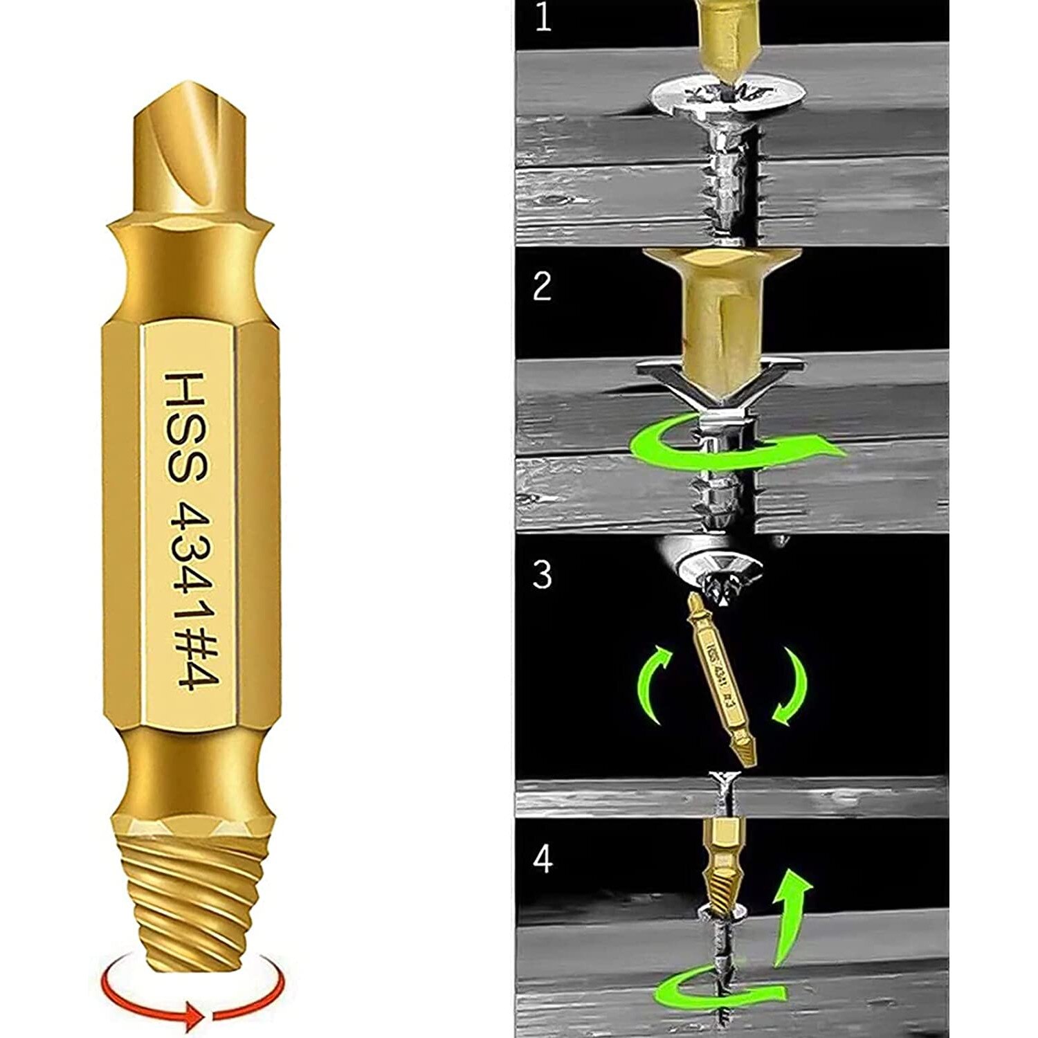 Extractor de suruburi rupte, Auriu - eMAG.ro