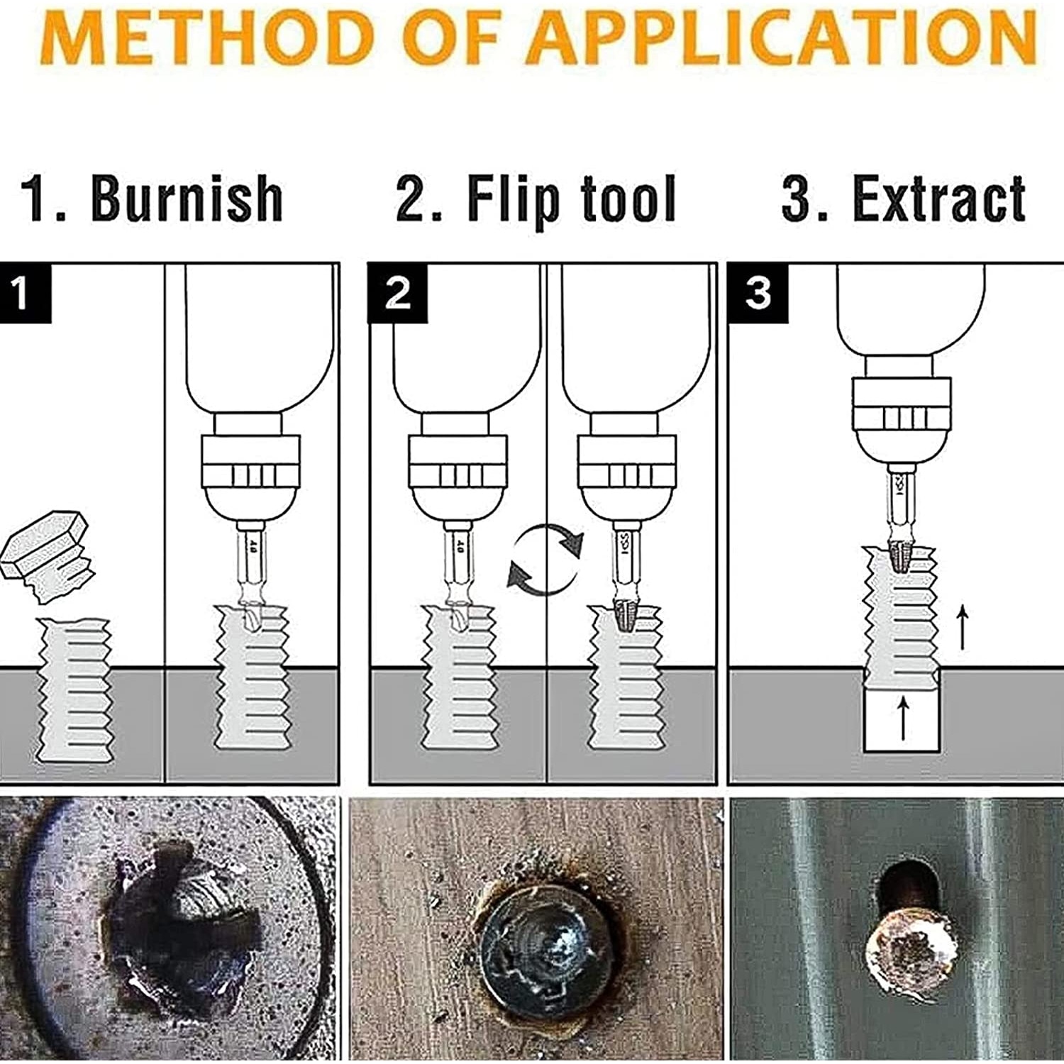 Extractor de suruburi rupte, Auriu - eMAG.ro