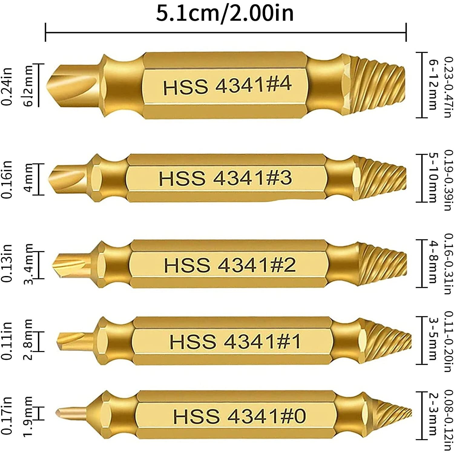 Extractor de suruburi rupte, Auriu - eMAG.ro