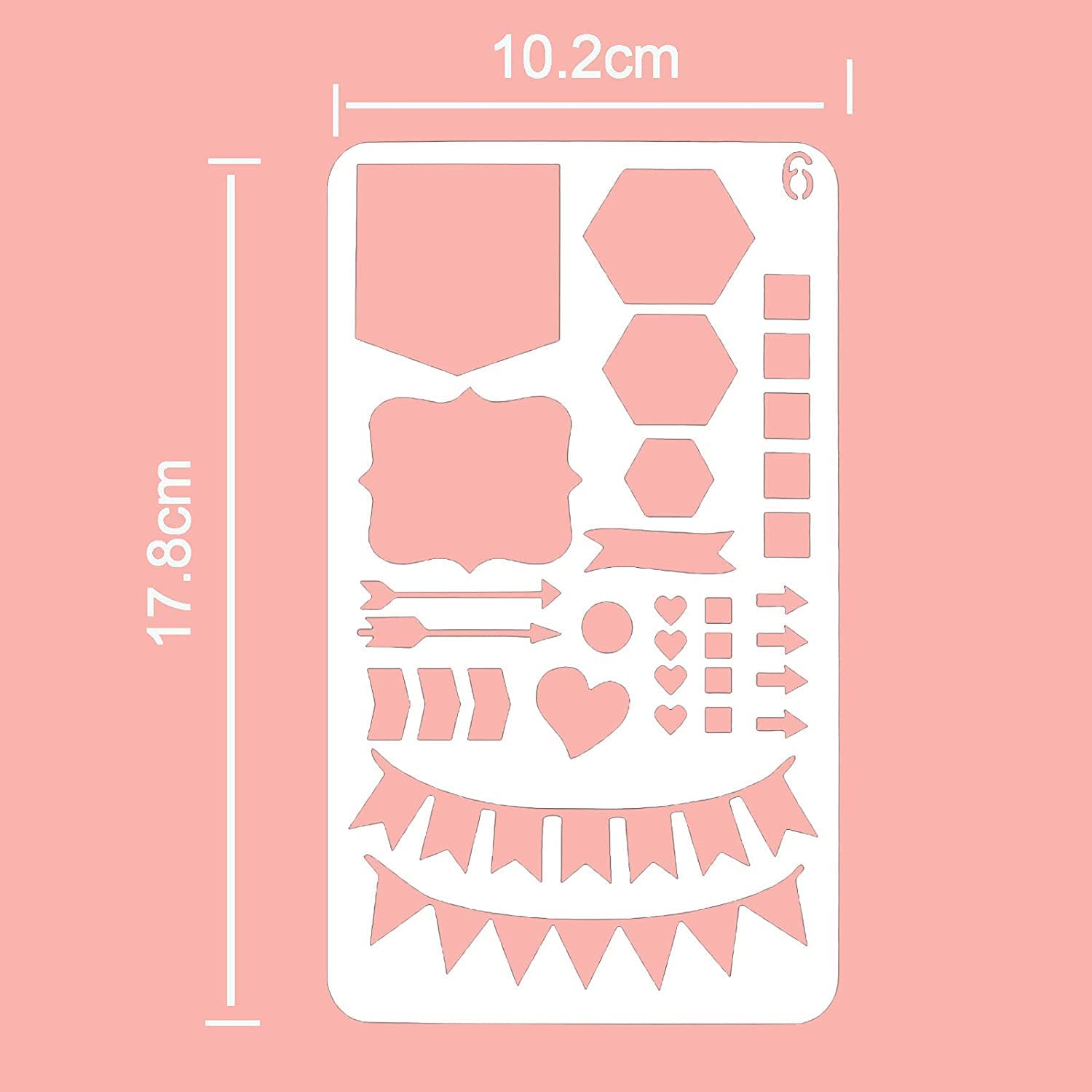 Set 12 sabloane pictura, Reutilizabil, Plastic, Alb - eMAG.ro