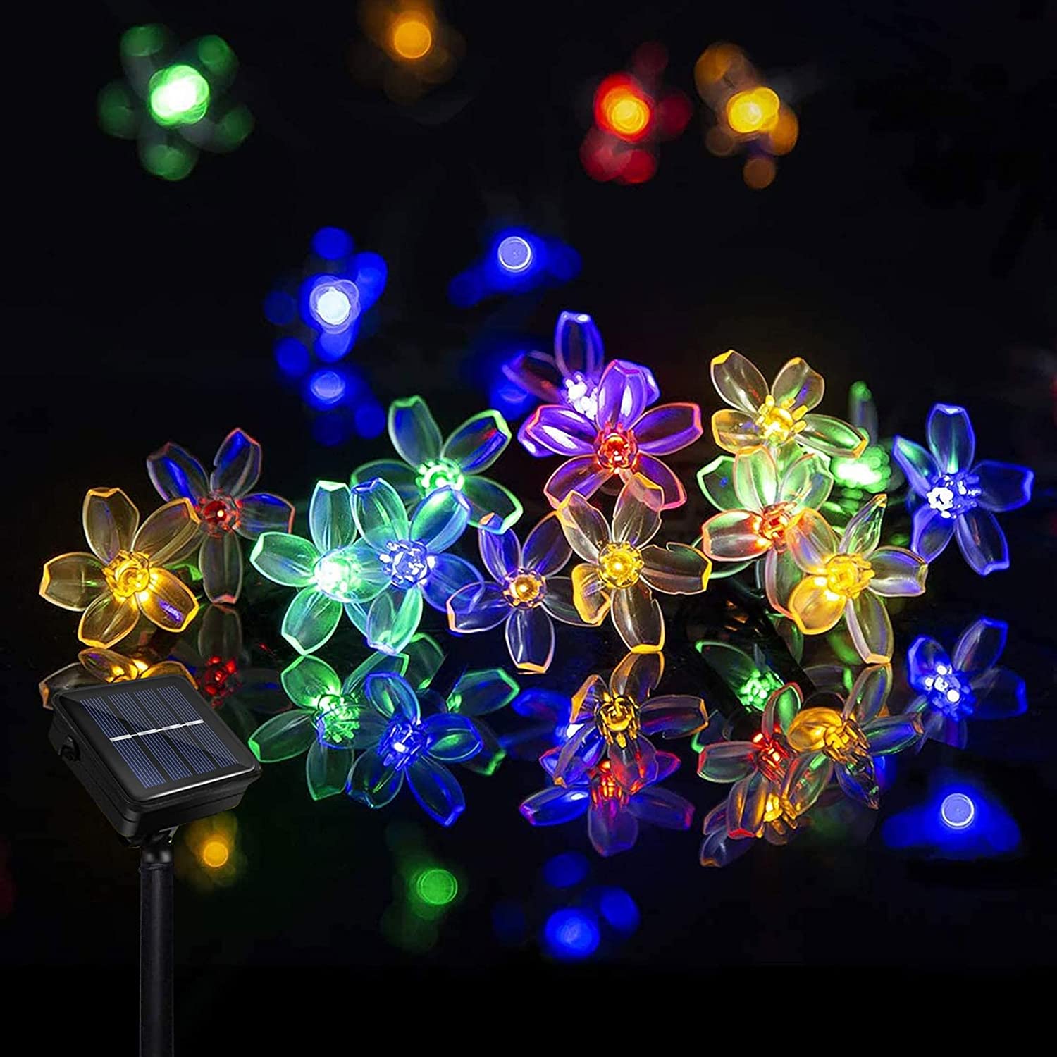 Lampa solara pentru gradina, LED, 7m, IP44, 8 moduri de iluminare ...