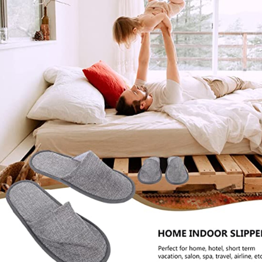 Set 10 perechi papuci spa/hotel, Bumbac/In, De unica folosinta, 28 x 11 ...