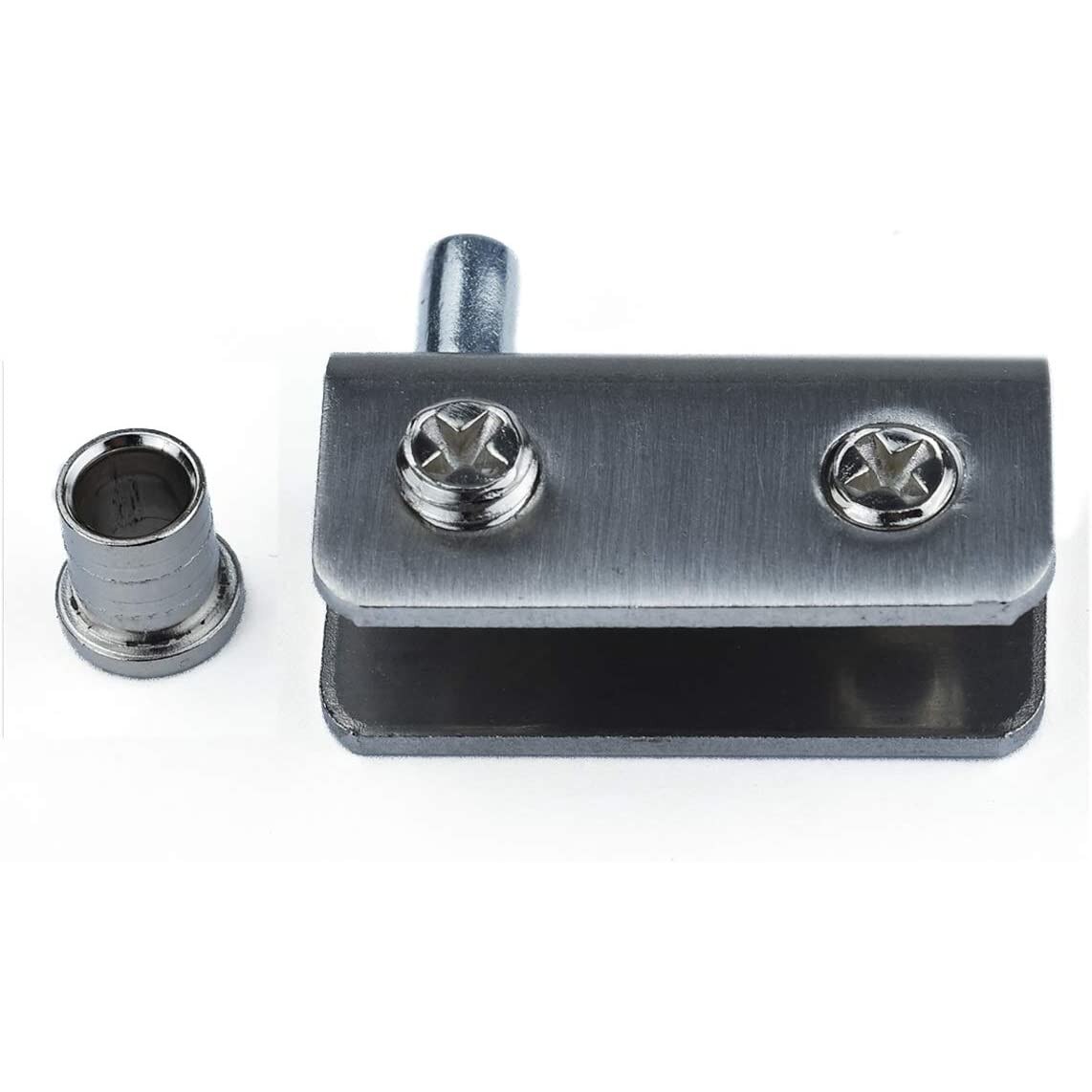 Set 4 balamale pivotante 90° pentru usi din sticla, Fara perforare ...