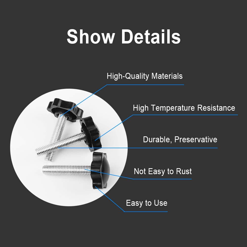 Set 15 suruburi cu stea, 40mm, Plastic, Negru - eMAG.ro