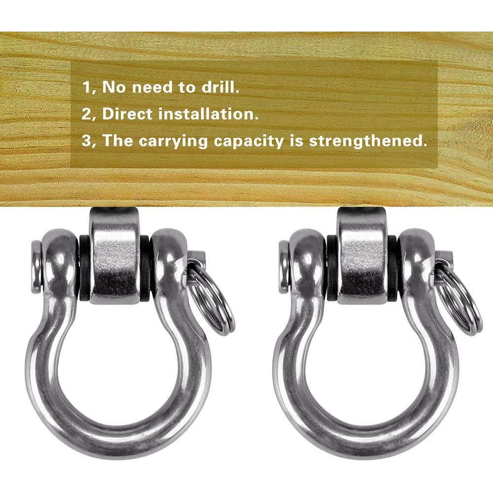 Set 2 carlige pentru leagan, Inox, 124x40x8 mm, Argintiu - eMAG.ro