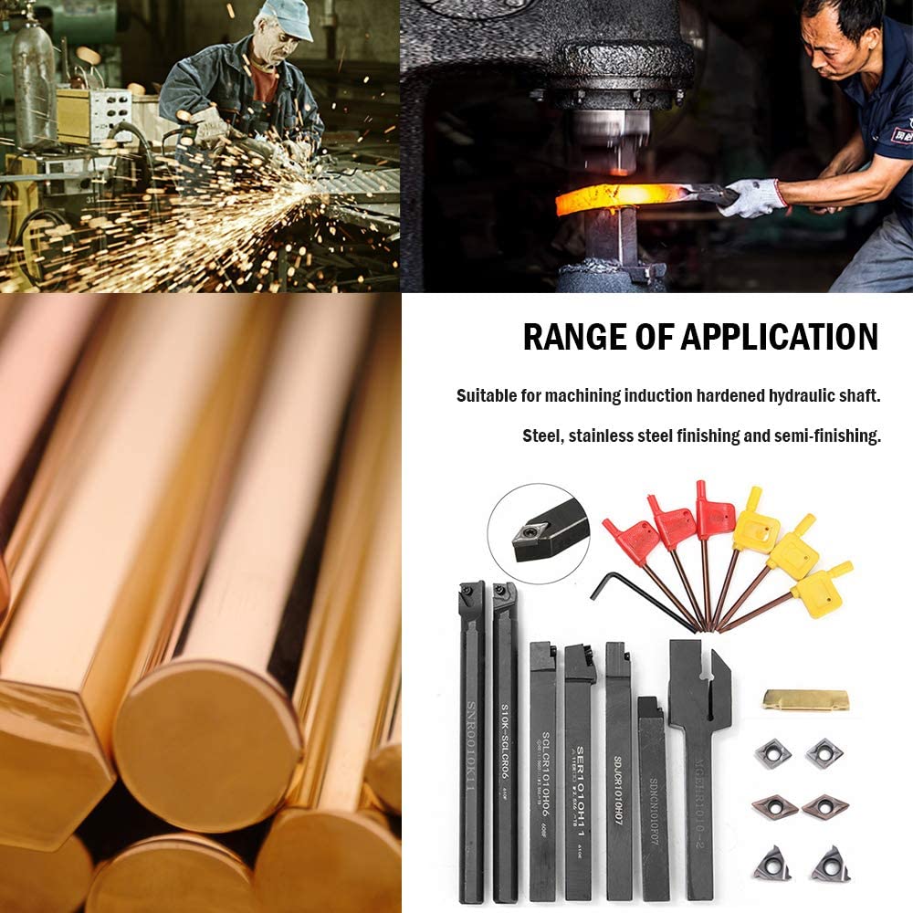 Set cutite de strung cu placute amovibile, Invelis carbura, 21 piese ...