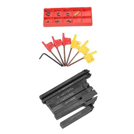 Set cutite de strung cu placute amovibile, Invelis carbura, 21 piese ...