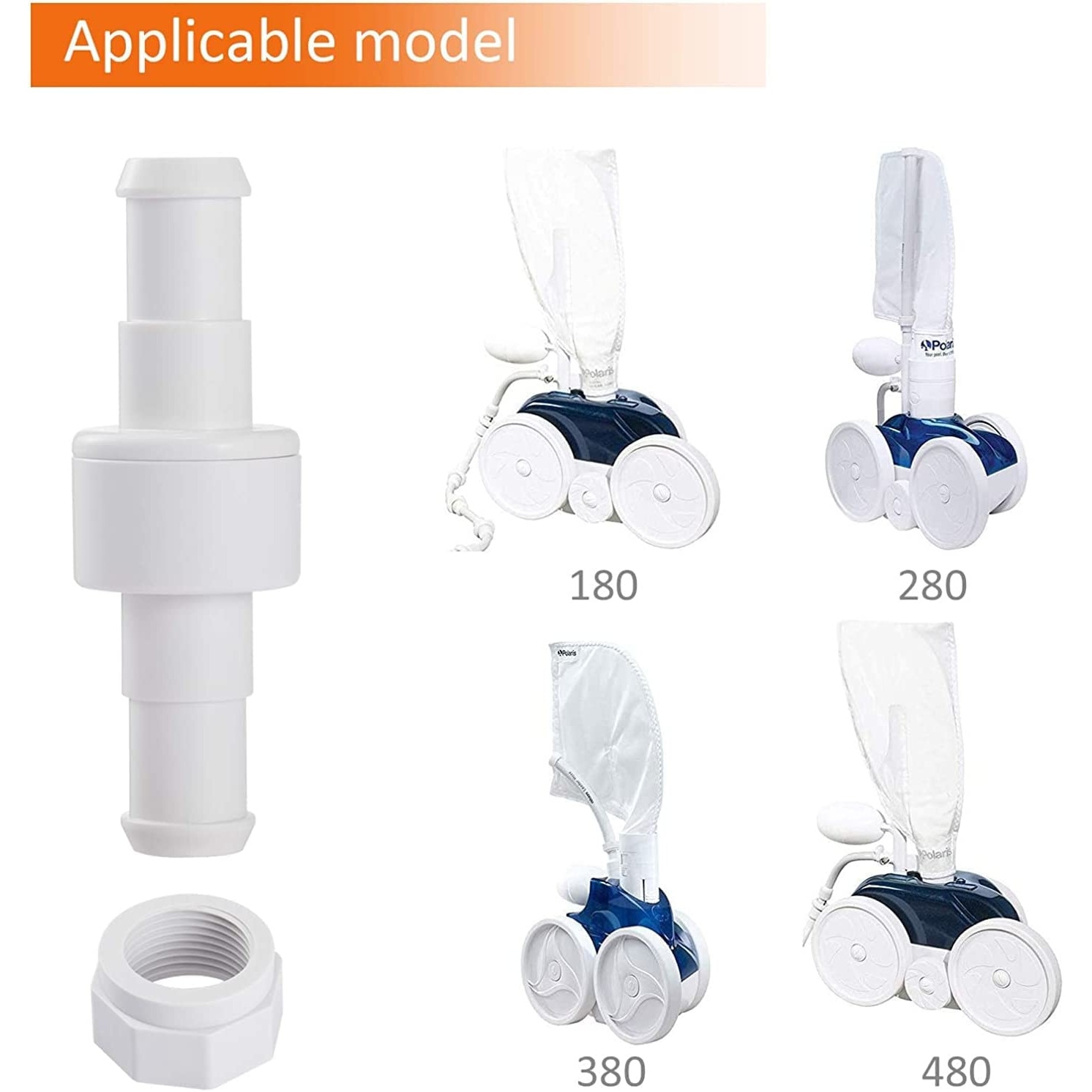 Set 3 conectori rotativi pentru furtun piscina, 6 fitinguri, Plastic ...